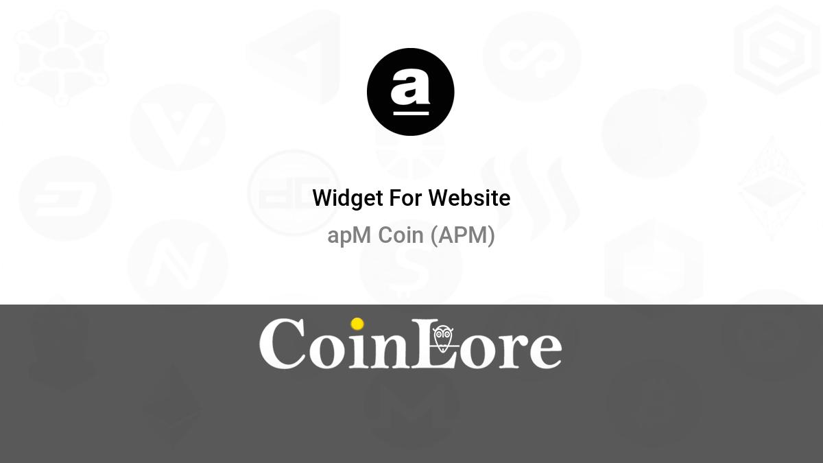 ApM Coin APM Price Ticker Widget CoinLore