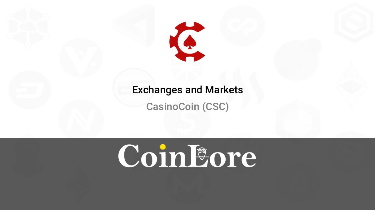 Casinocoin CSC CoinLore