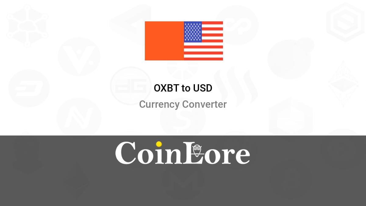 Convert OXBT to USD