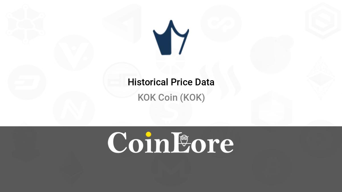 KOK Coin KOK Historical Prices CoinLore