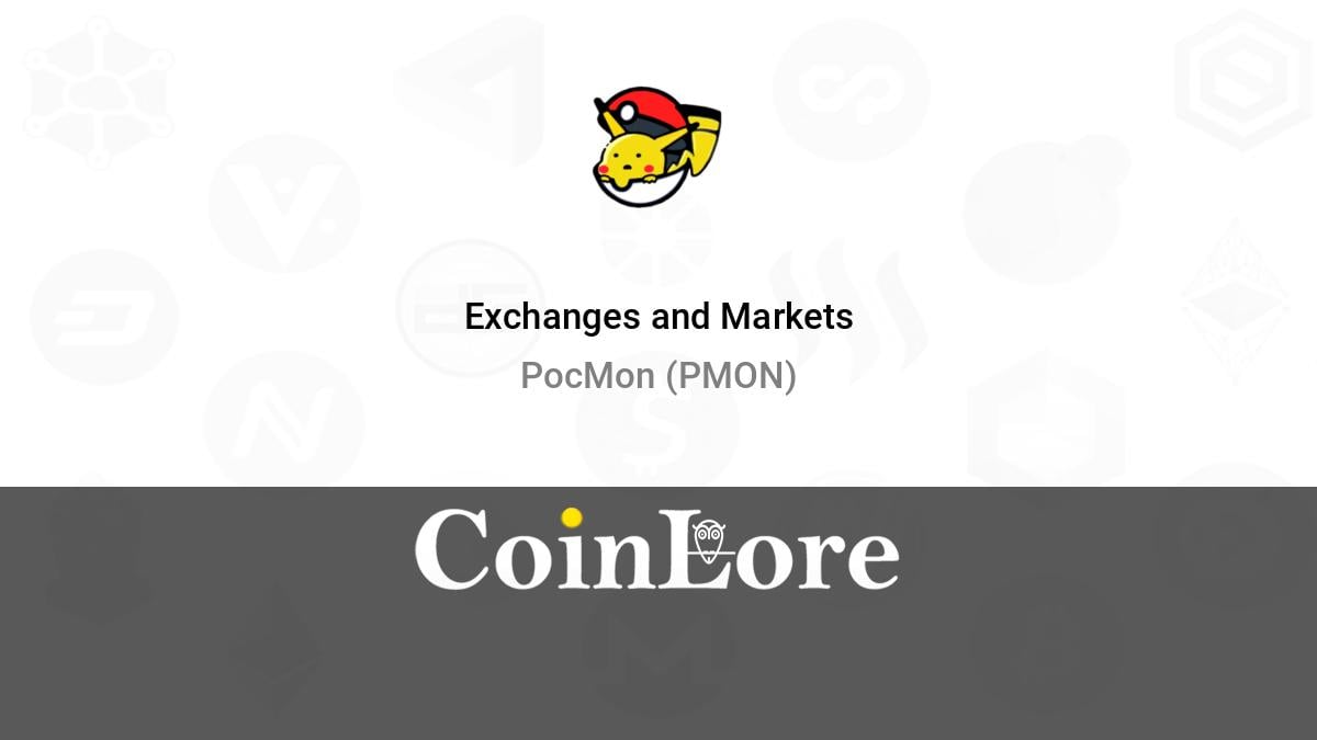 PocMon Old PMON Exchanges Where to Buy Sell Trade CoinLore