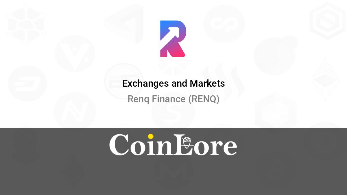 Renq Finance RENQ Exchanges Where to Buy Sell Trade CoinLore