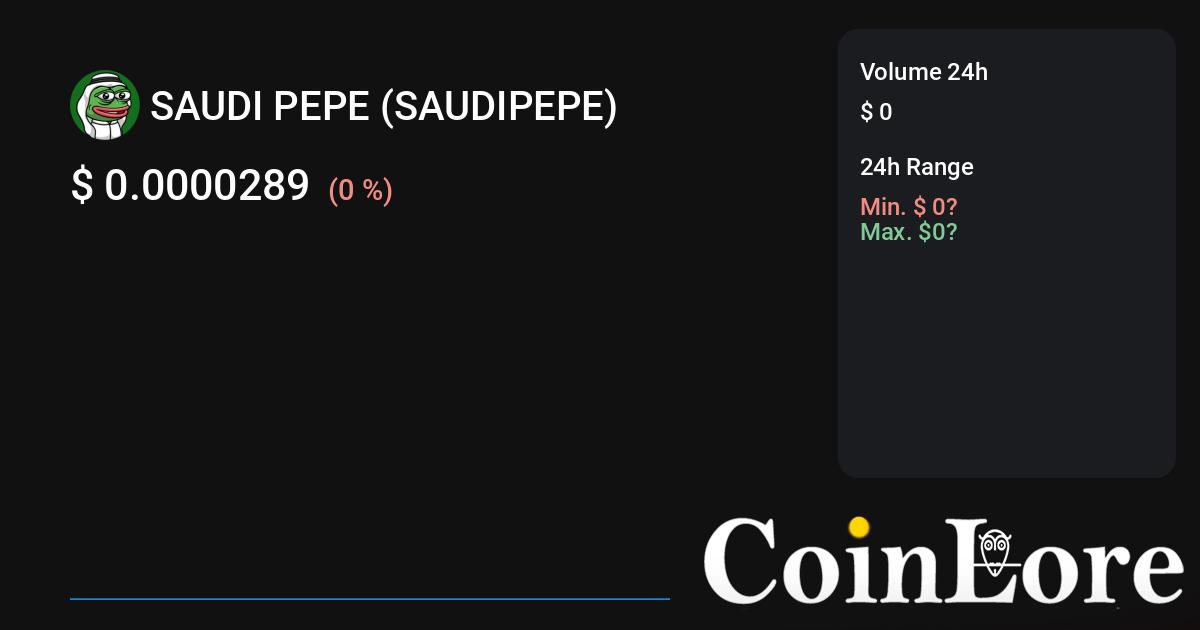 SAUDI PEPE Price Chart Market Cap SAUDIPEPE Coin Essentials