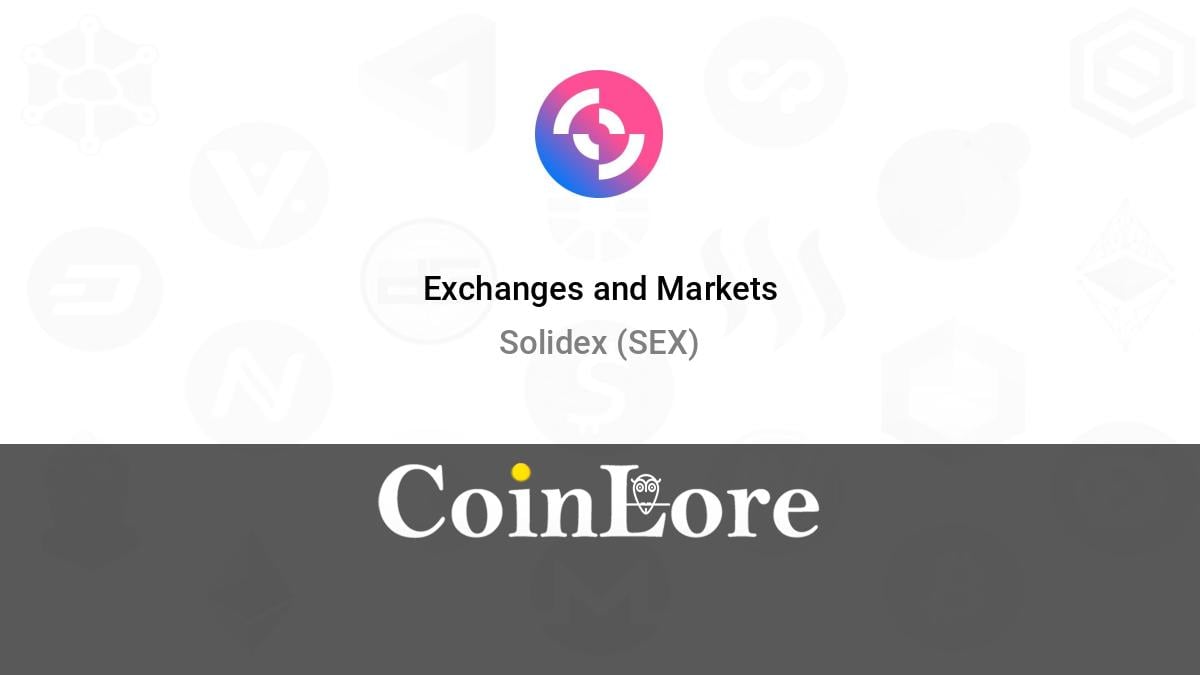 Solidex (SEX) Биржи, Где купить, продать | CoinLore